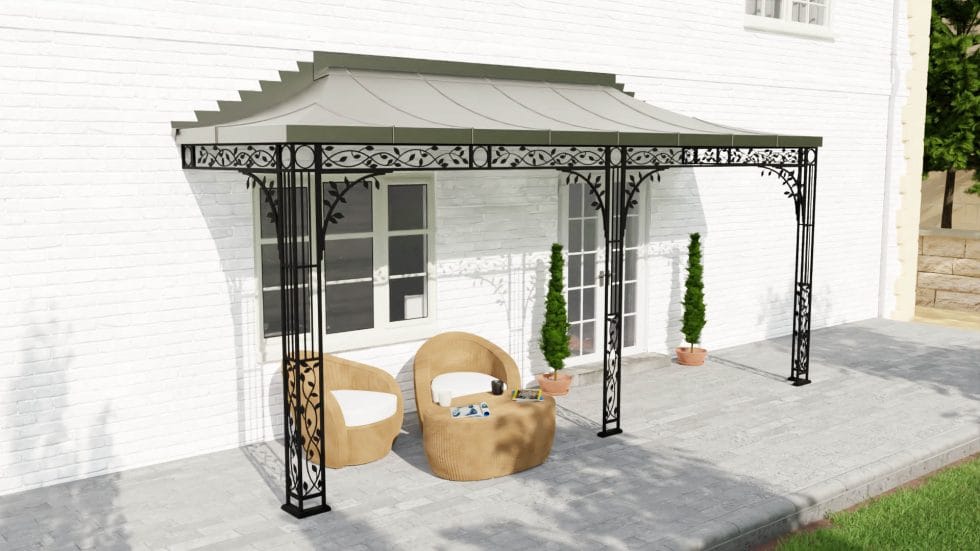 Roseleaf Metal Veranda - Fine Iron