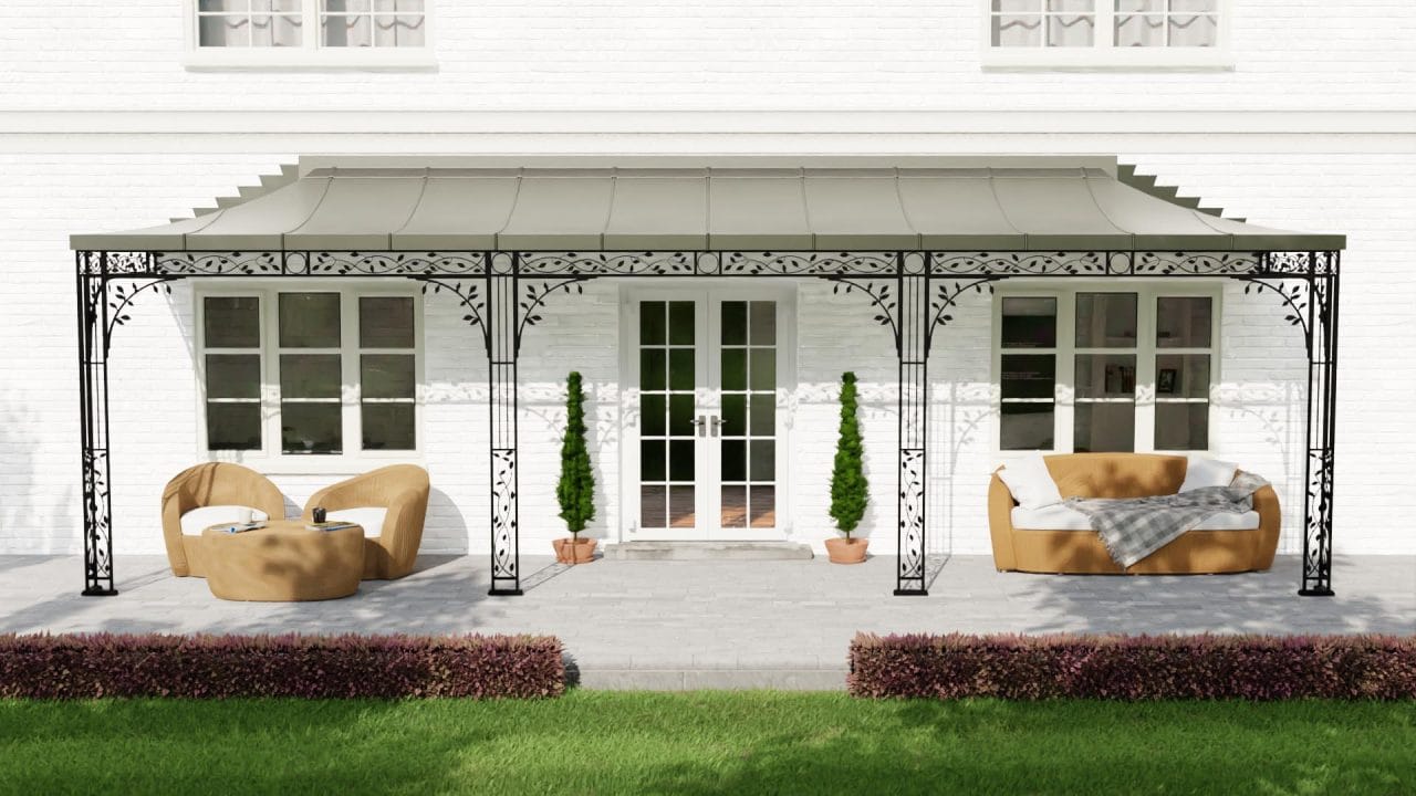 Roseleaf Metal Veranda - Fine Iron